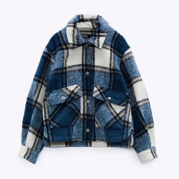 Zara | Jackets & Coats | Zara Cropped Plaid Jacket | Poshmark